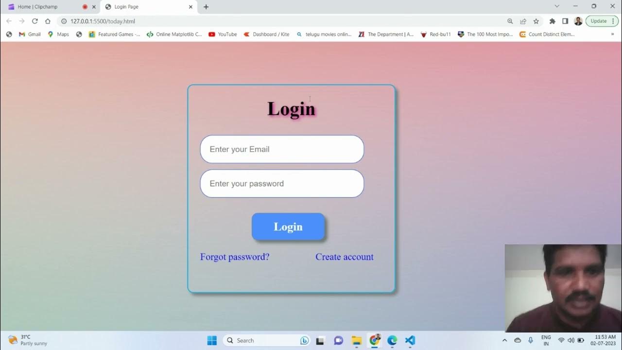Create a Stylish Login Form with HTML and CSS - YouTube