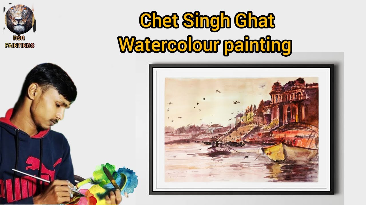 Chet Singh Ghat, Varanasi🛕|| Watercolor Painting🖌️🎨#chetsinghghat # ...