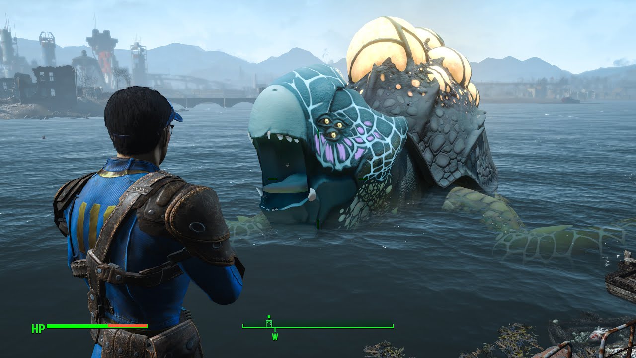 Turtle Leviathan in Fallout 4 - YouTube