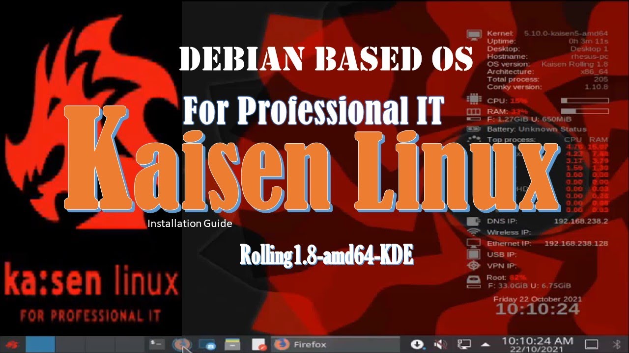 Kaisen Linux For IT Professional | Rolling KDE 1.8 - YouTube