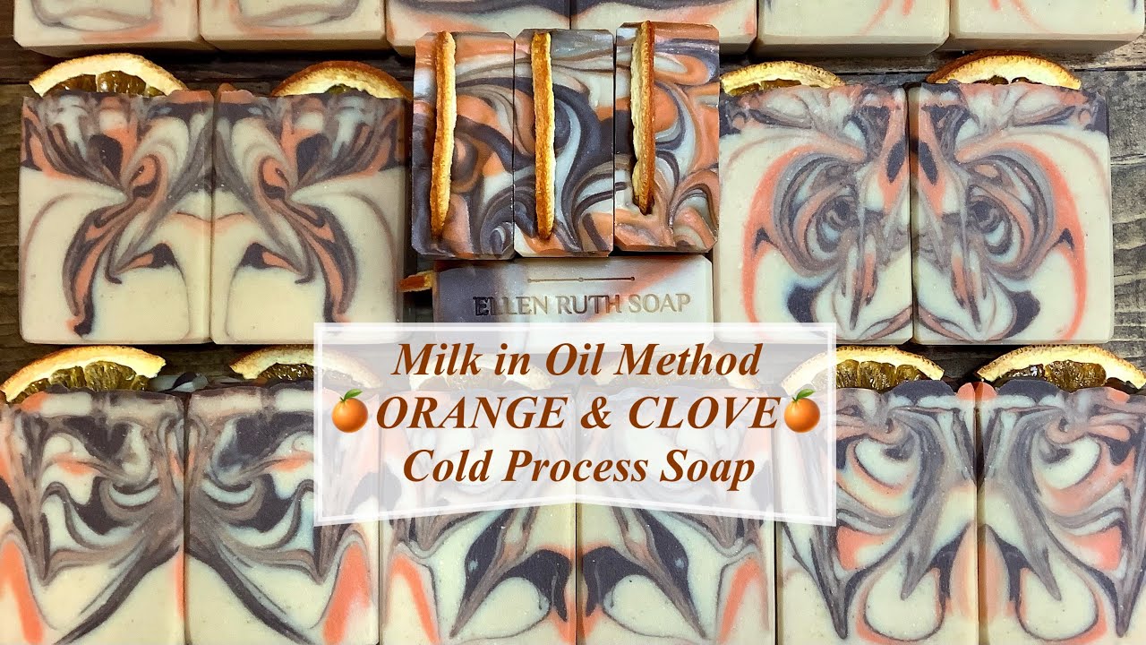 How to Make 🍊ORANGE & CLOVE🍊 Goat Milk Cold Process Soap + Spoon Swirl ...