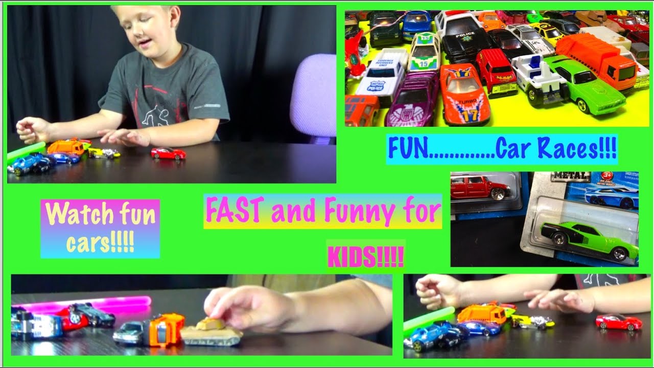 Super FAST MOTION Funky and Fun Car Races, with KIDS!!!! - YouTube