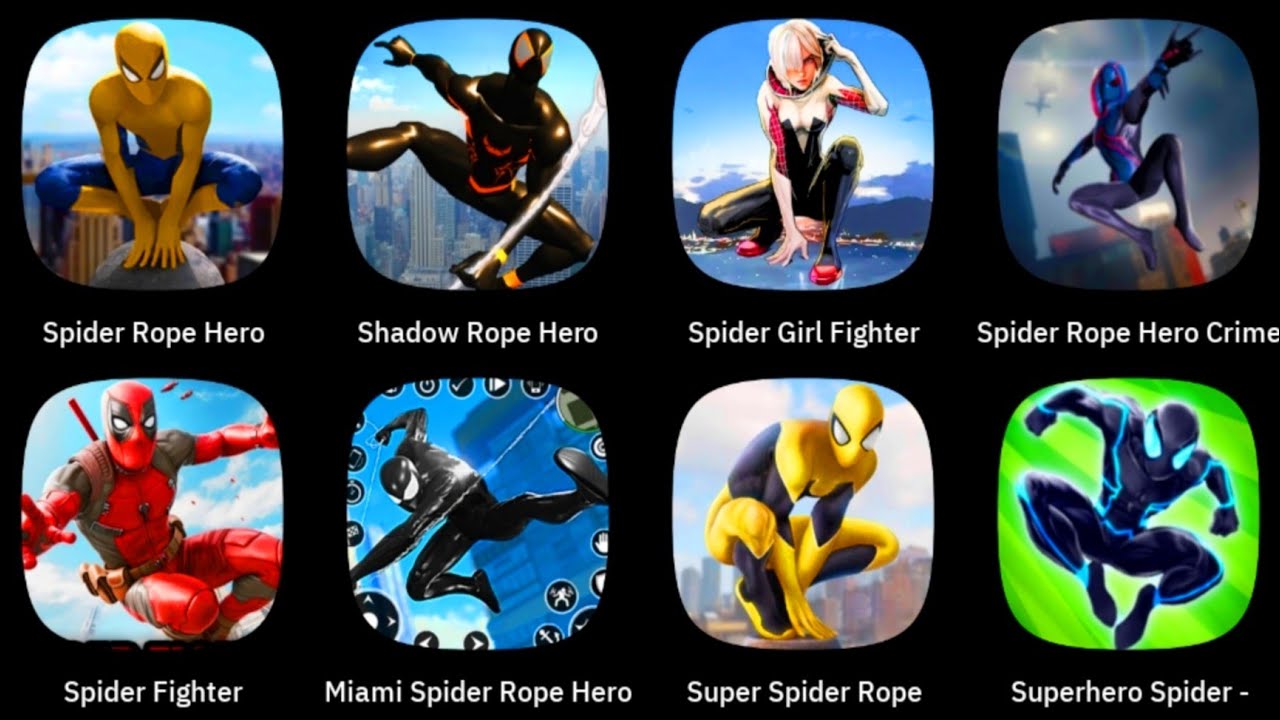 Spider Rope Hero, Shadow Rope Hero, Spider Girl Fighter, Spider Rope ...