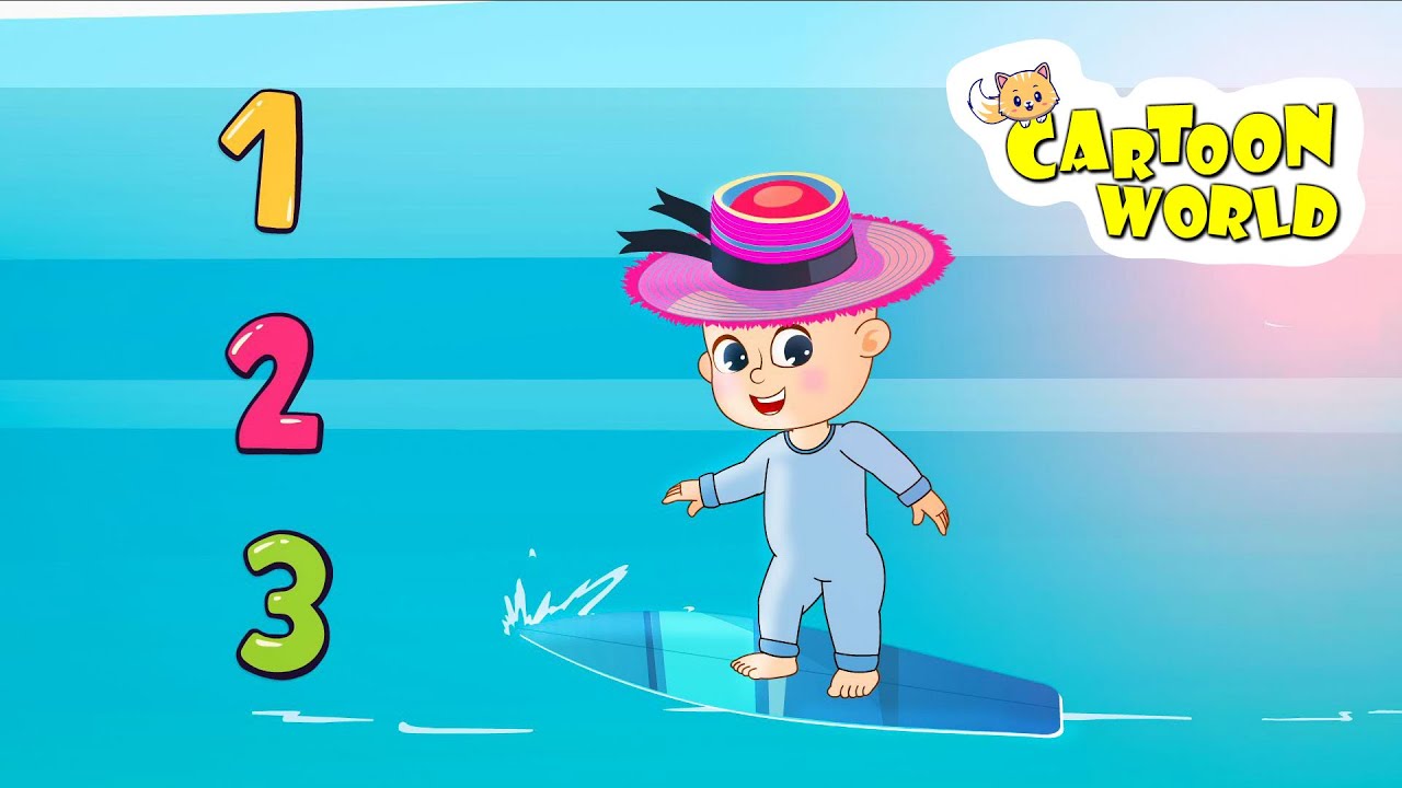 One Two Three Four Countdown kids song | Cartoon World Animation - YouTube
