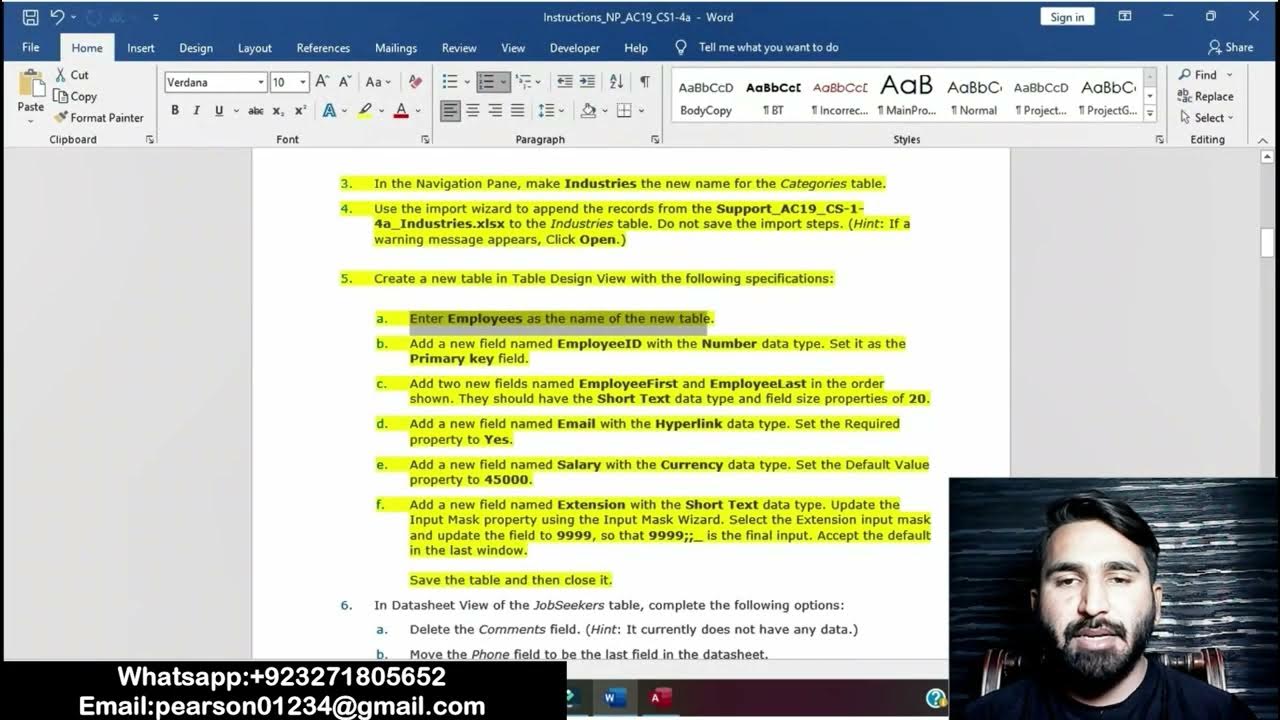 Access 2019 Modules 1-4 SAM Capstone Project 1a/Modules 1-4 SAM ...