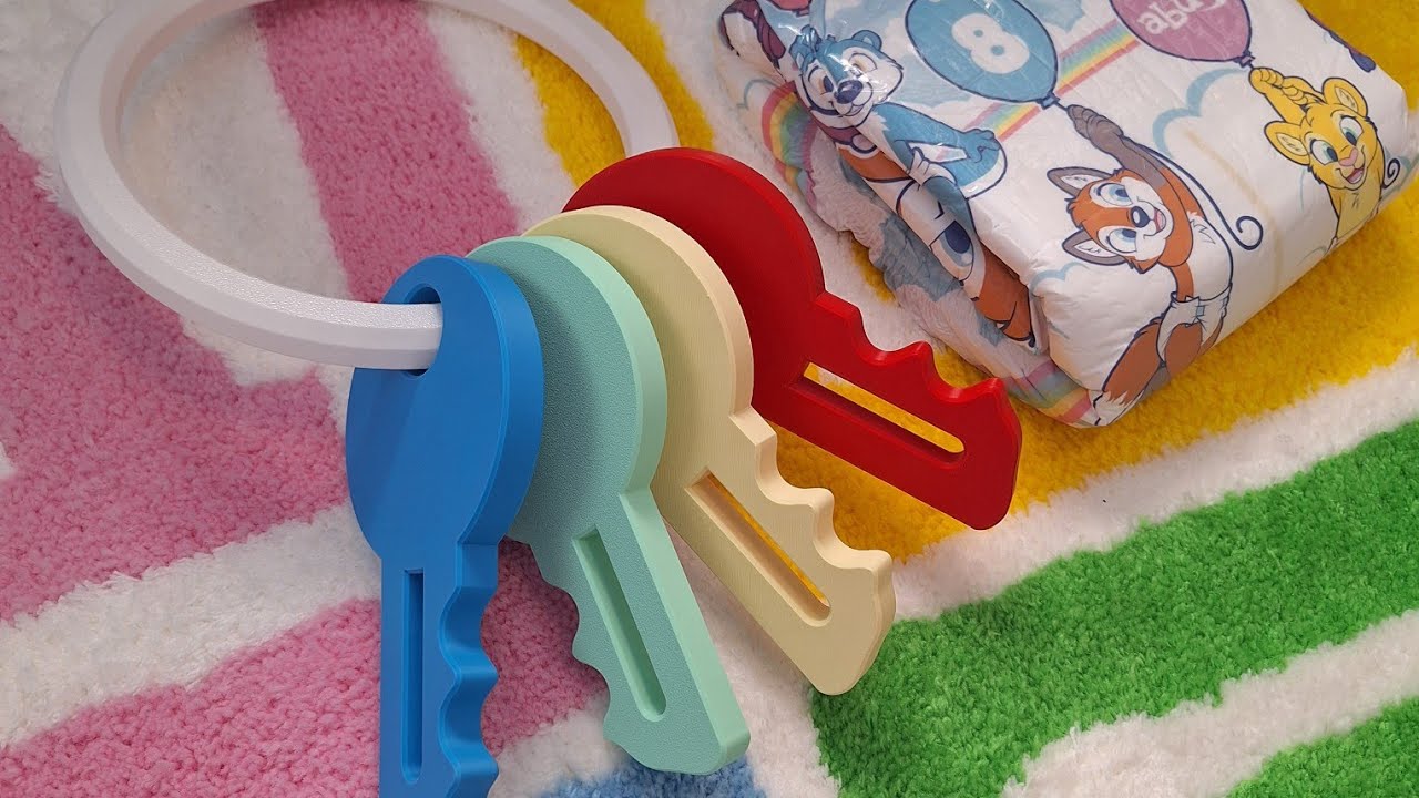 Jumbo Nursery Keys, custom baby keys toy scaled up 250% for ABDL ...