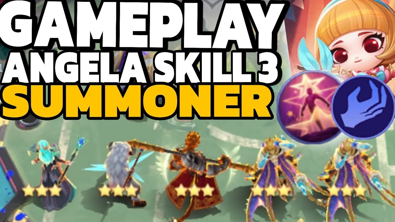 GAMEPLAY ANGELA SKILL 3 ALL HERO SUMMONER 3 STAR !! COMMANDER BARU ...