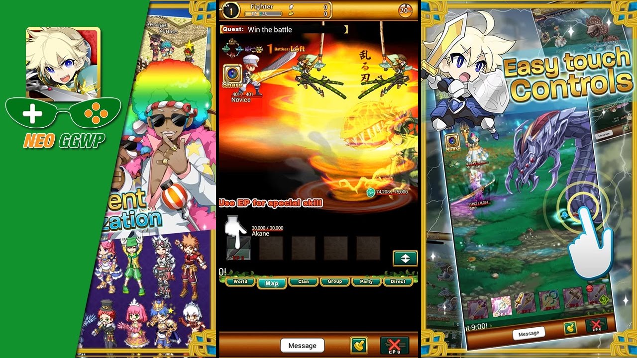 Logres : Japanese RPG (Android) (Beta Test) - Gameplay First Start ...