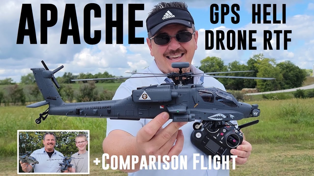 Yu Xiang - F11-S - Apache - GPS Heli Drone RTF - Maiden & Comparison ...