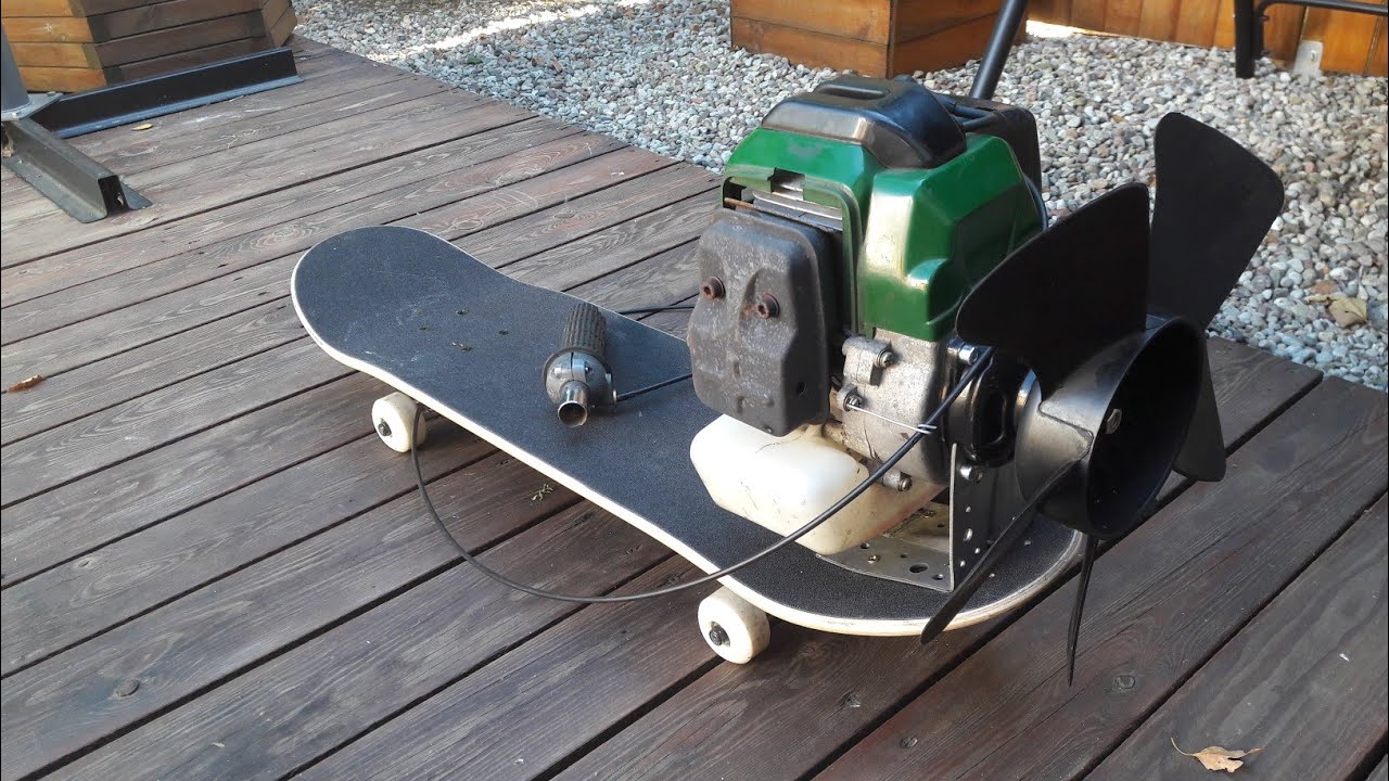 Turbo gasoline air skateboard. - YouTube