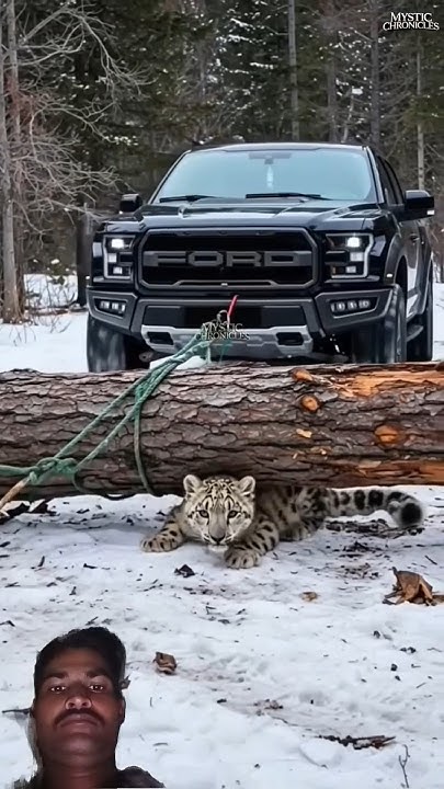 A trapped snow leopard cub rescued just in time by 🐘🛁🦁🐃👑🌾#animals # ...