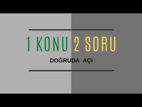 1 Konu 2 Soru | DOĞRUDA AÇI