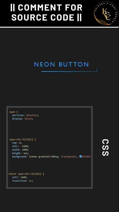 NEON BUTTON HOVER EFFECT || HTML CSS || #shorts #htmlcss - YouTube