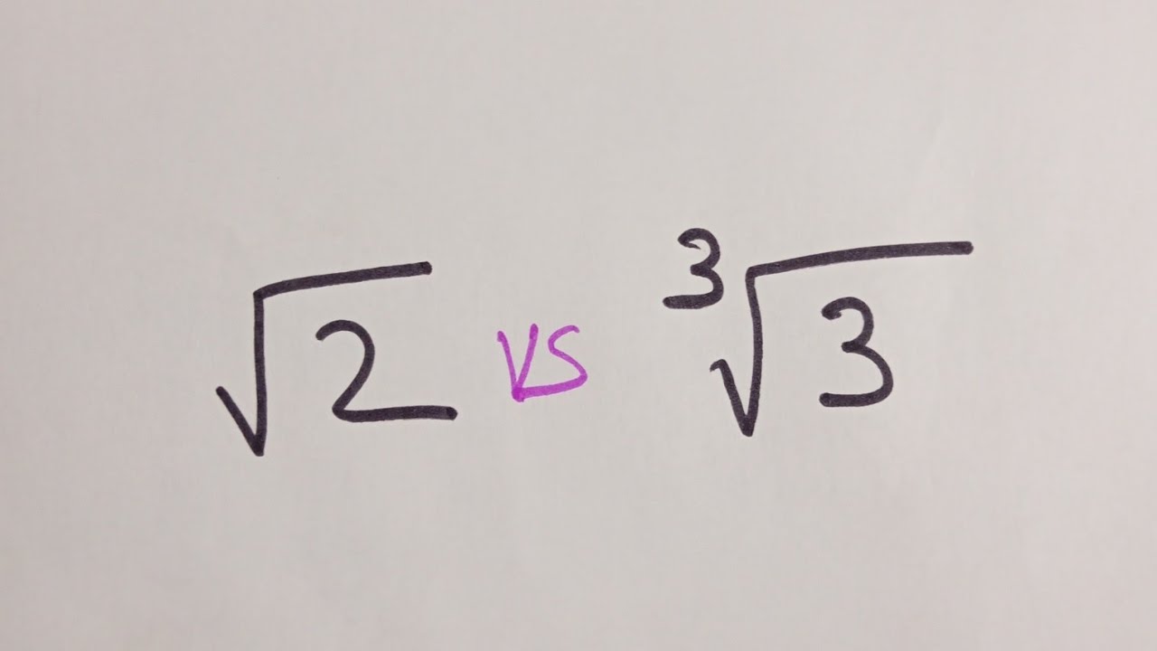 Comparer racine carrée de 2 et racine cubique de 3. comparaison de sqr ...