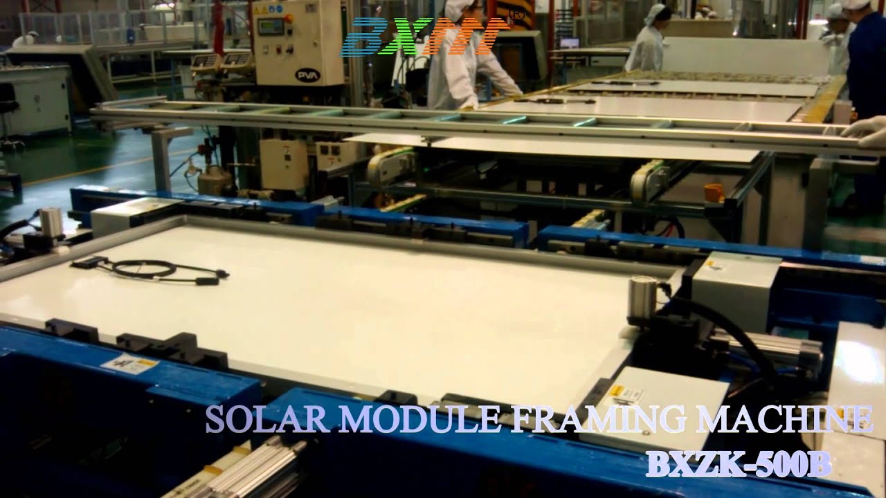 SOLAR PANEL FRAMING MACHINE - YouTube