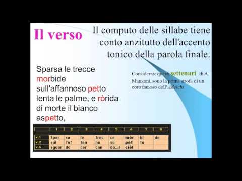 Che cos'è il verso in un testo poetico - YouTube