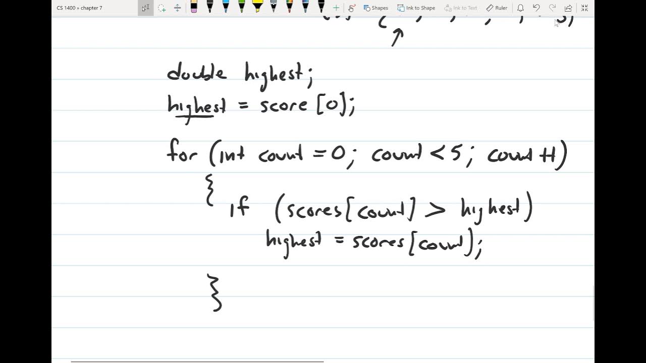 87 - Finding the highest and lowest values in c++ arrays - YouTube