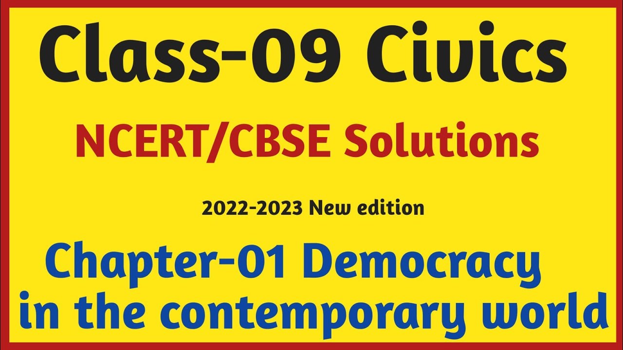 Class-09 Civics Chapter 1 Question Answer | Democracy in the ...