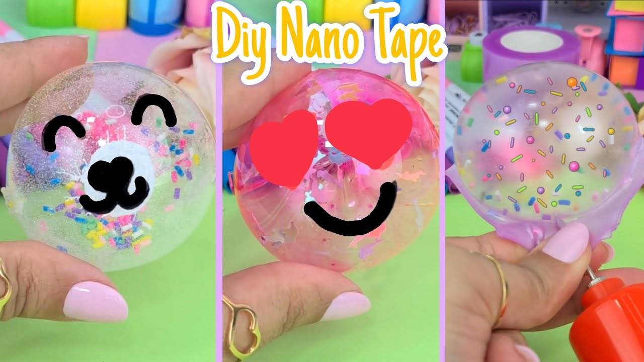 DIY HOW TO MAKE NANO TAPE CRAFT IDEAS / Nano tape balloon, nano tape ...