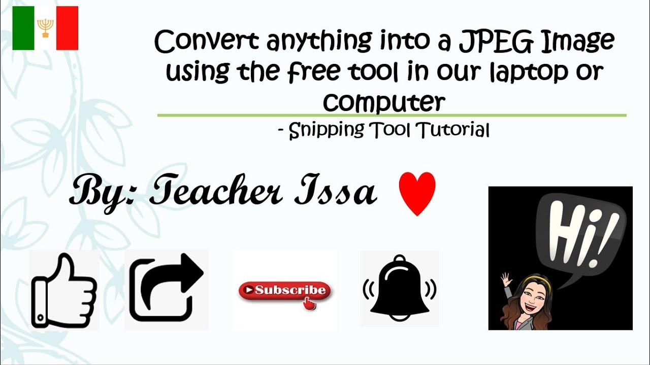 Snipping tool Tutorial - Convert any files into JPEG Image Tagalog ...