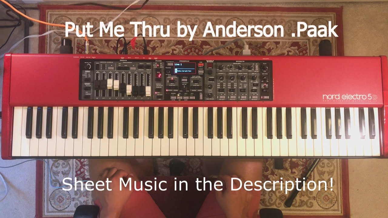Put Me Thru by Anderson .Paak || Piano and Bass Tutorial || Sheet Music ...
