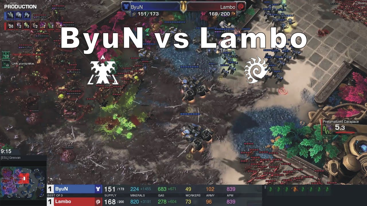 Starcraft II IEM Katowice 2023 Feb9 ByuN(T) v Lambo(P)(2) - YouTube
