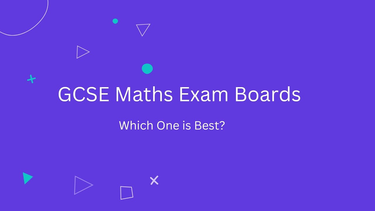 GCSE maths exam boards - YouTube