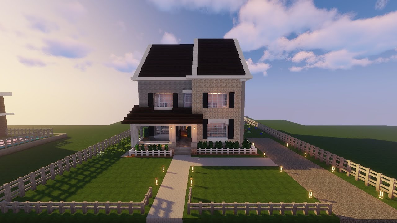 realistic minecraft house - YouTube