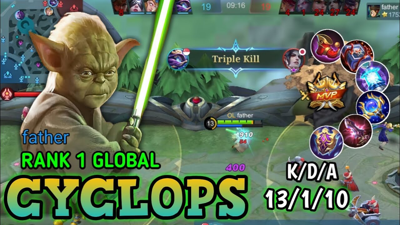 LEGENDARY !! CYCLOPS HYPER CARRY ,, Tutorial CYCLOPS Gameplay Top 1 ...