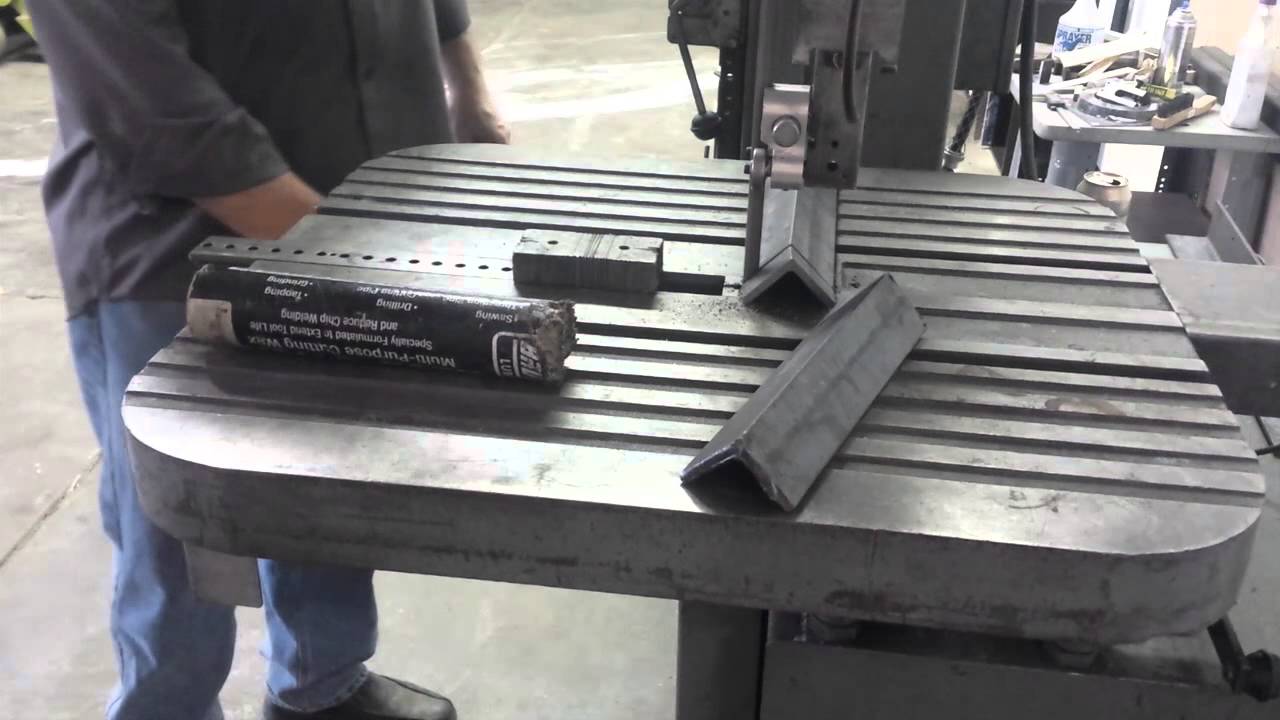 Grob band saw model 4v 18 - YouTube
