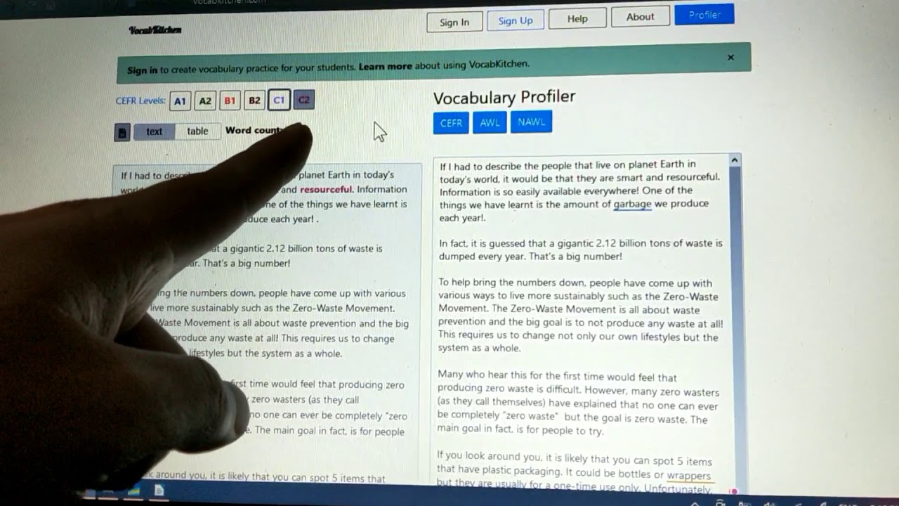 How to use a CEFR checker: English - YouTube