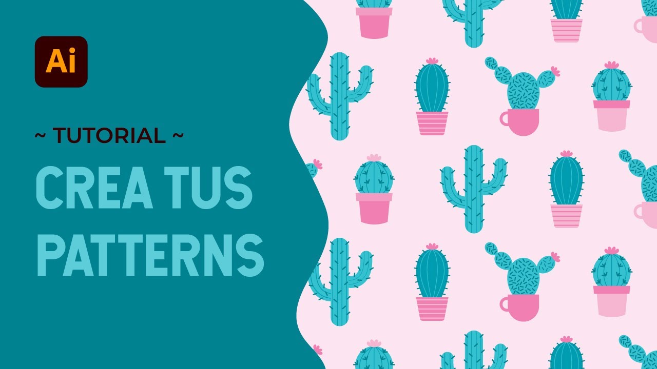 🌵 cómo HACER PATRONES de REPETICIÓN en ILLUSTRATOR - YouTube