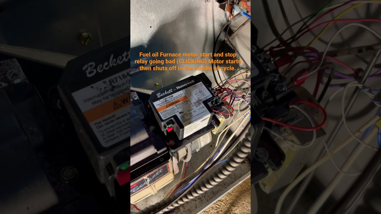 Fuel oil Furnace motor relay going bad - YouTube