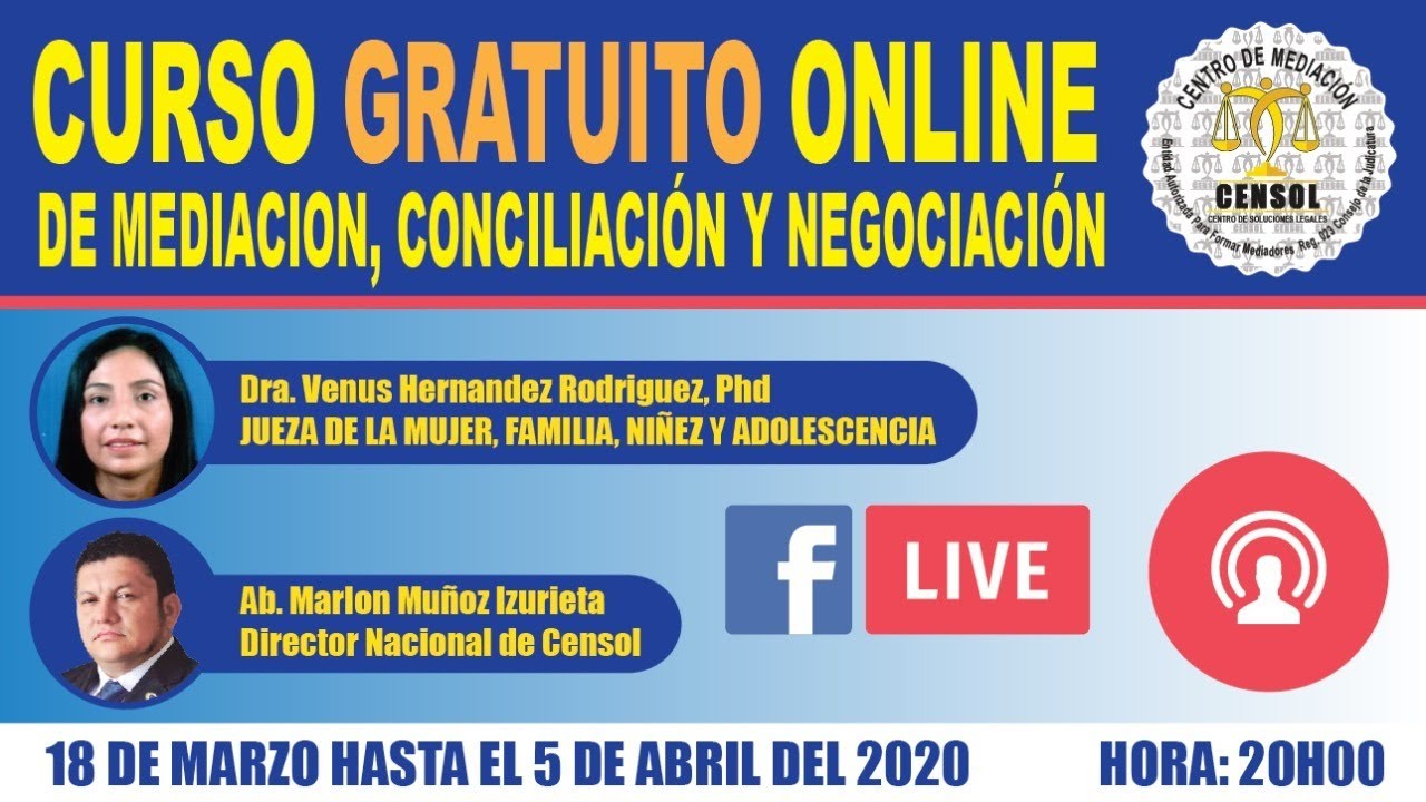 Curso Gratis Online de Mediación #censol - YouTube