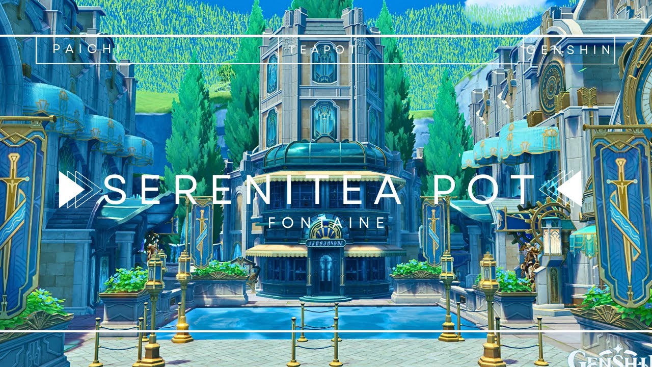 Fontaine Teapot || Serenitea Pot || Genshin Impact #genshinimpact # ...