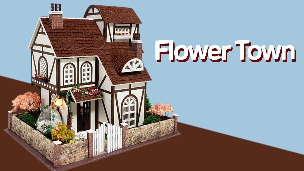 DIY Miniature houseㅣFlower Townㅣ플라워타운 미니어쳐하우스ㅣ박소소 - YouTube