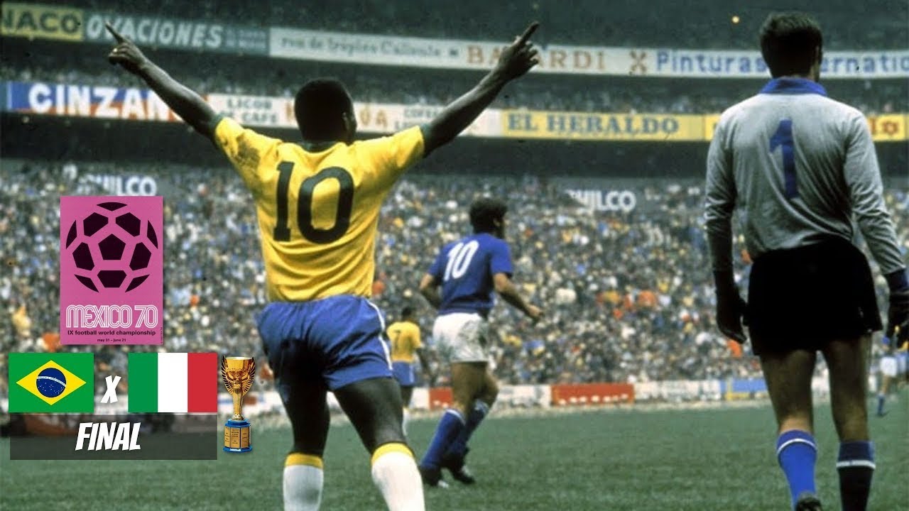 Brazil vs Italy World Cup Final Pelé show time 1970 - YouTube