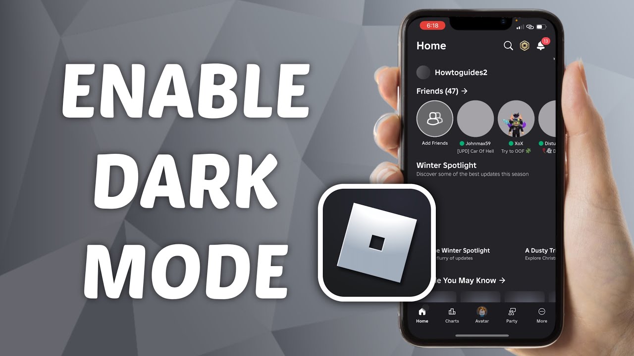 How to Enable Dark Mode in Roblox - YouTube