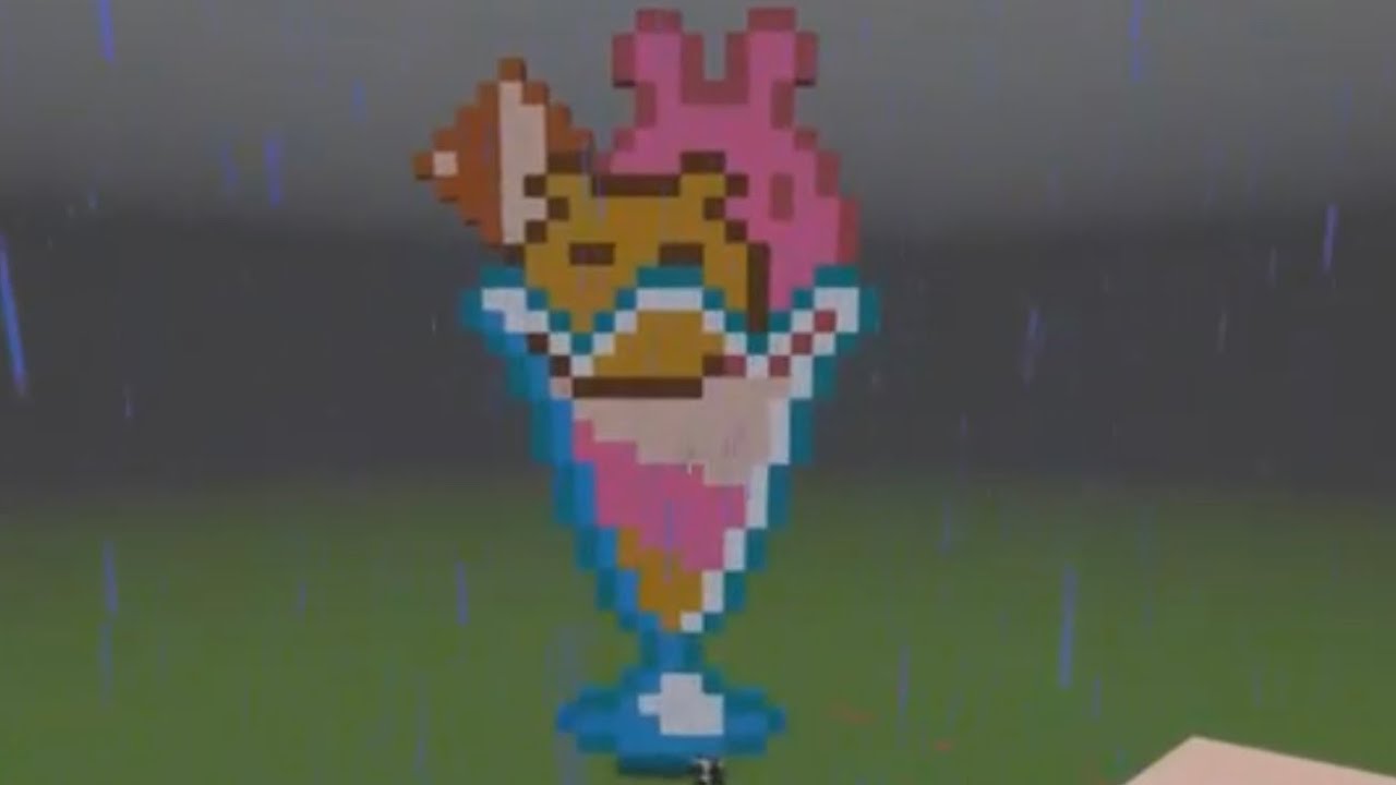 Minecraft Pixel Art: Cute parfait - YouTube