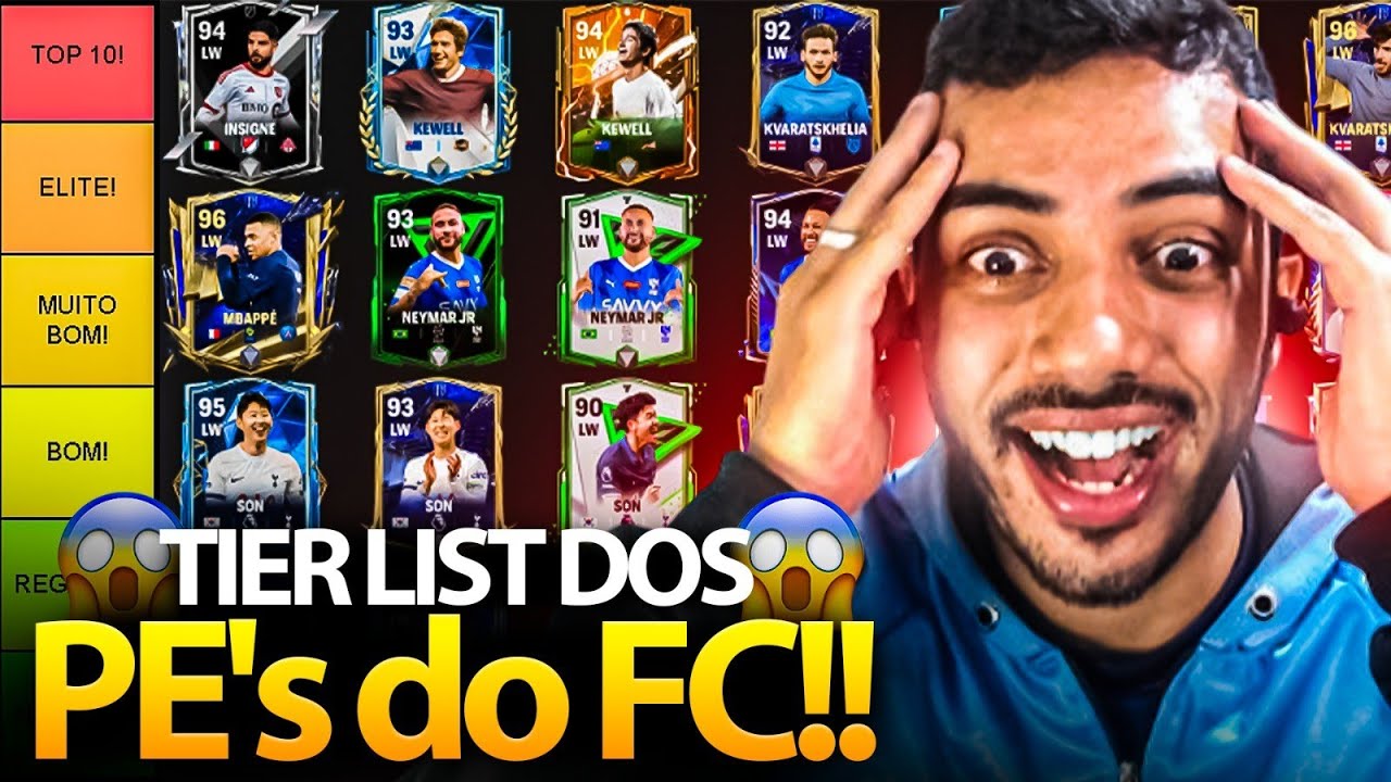 TOP 10 PE's DO FC! 😱 TIER LIST COMPLETA DOS PONTAS ESQUERDA DO FC ...