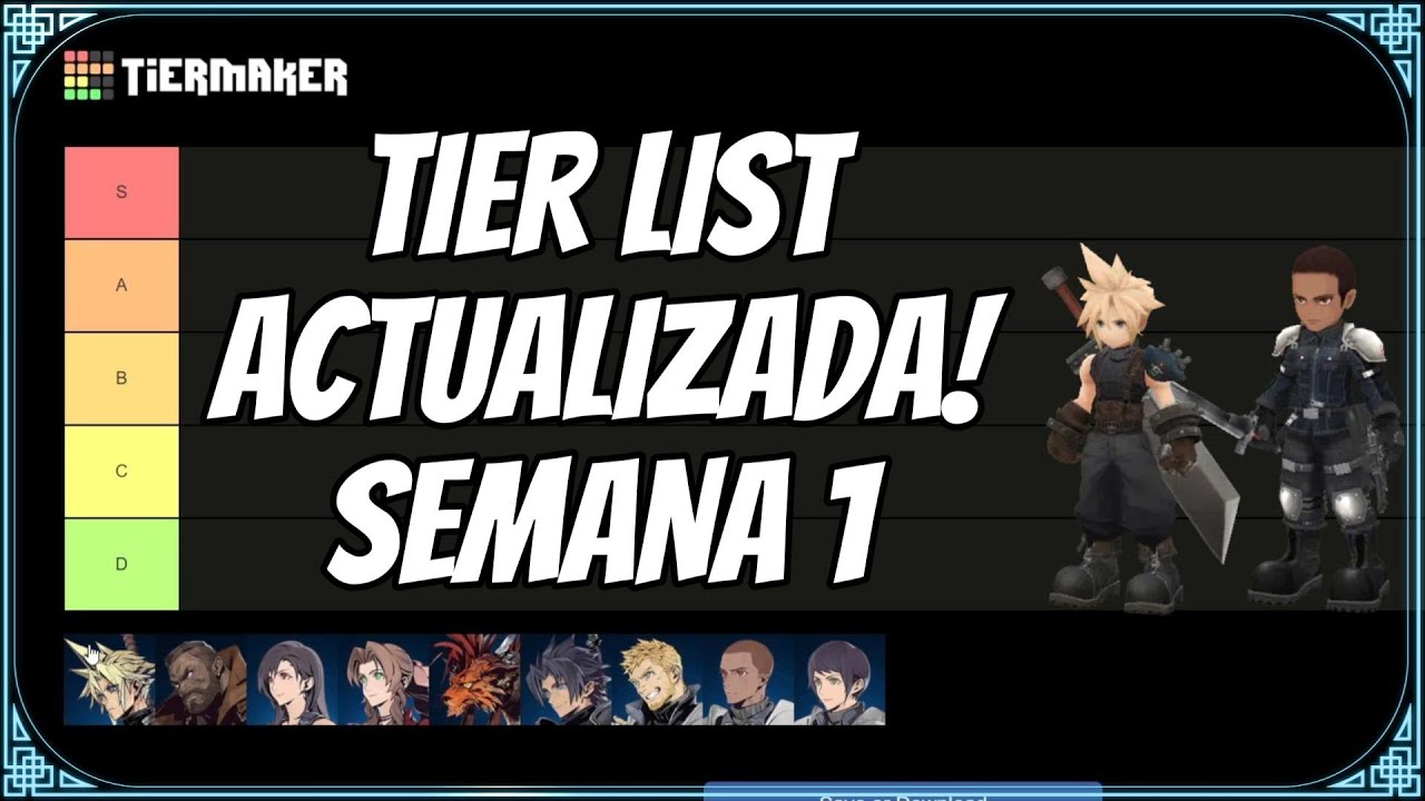 🔚 TIER LIST PERSONAJES ACTUALIZADA!! FF7 EVER CRISIS 🔚 #evercrisis # ...
