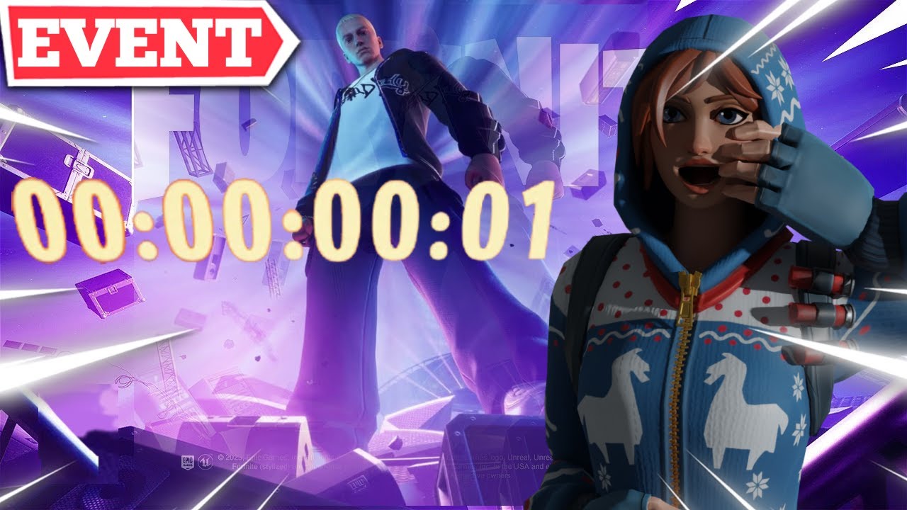 FORTNITE Event Big Bang + EMINEM CONCERT Nouvel saison - YouTube