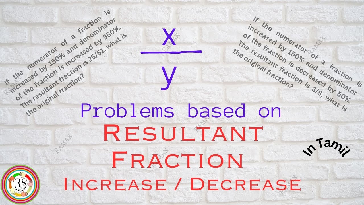Problems based on Numerator Denominator - Increase/Decrease - YouTube