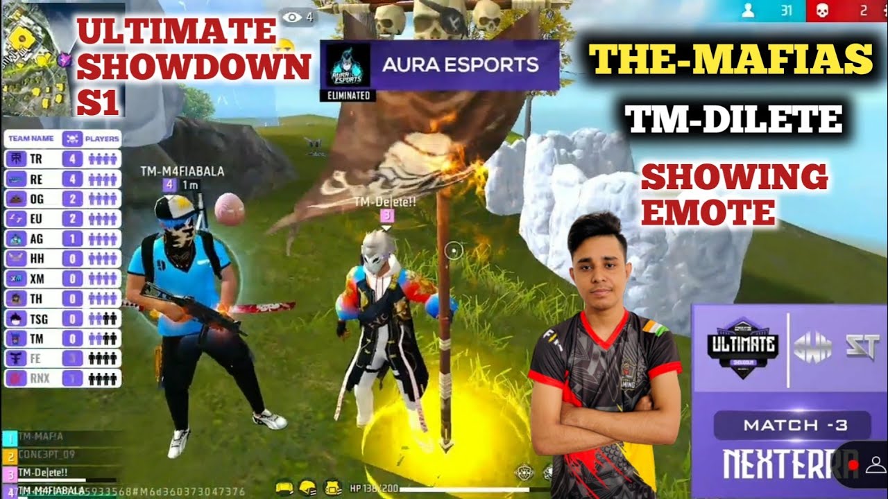 TM-DILETE SHOWING EMOTE | THE MAFIAS VS AURA GAMING | ULTIMATE SHOWDOWN ...