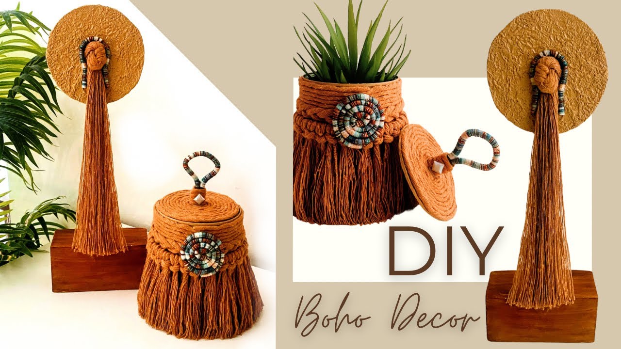 LATA Decorada e ESCULTURA | DIY Decoração Boho | Crie e Decore com ...