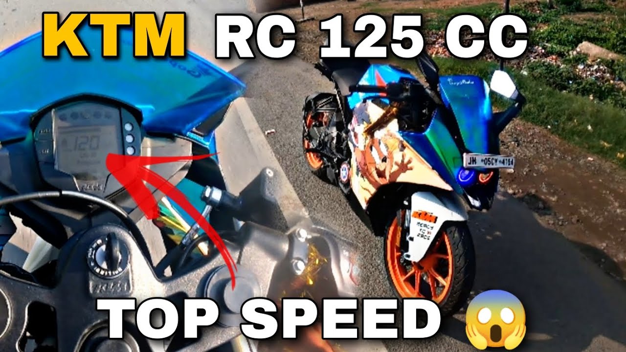 KTM RC 125 | TOP SPEED TEST 🔥|| FULL POWER ⚡💥 - YouTube