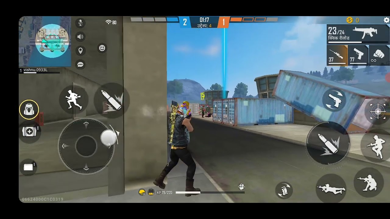 Free fire 1 vs 3 match - YouTube