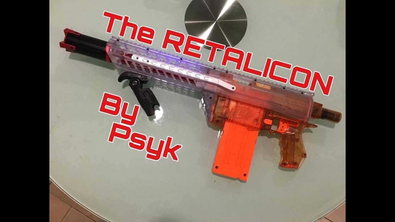 Nerf Mod: Internal Pump Action Clear Retalicon By Psyk - YouTube