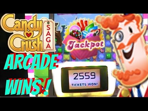 CANDY CRUSH SAGA ARCADES GAME 2500 TICKETS JACKPOT CAN WE WIN IT ...