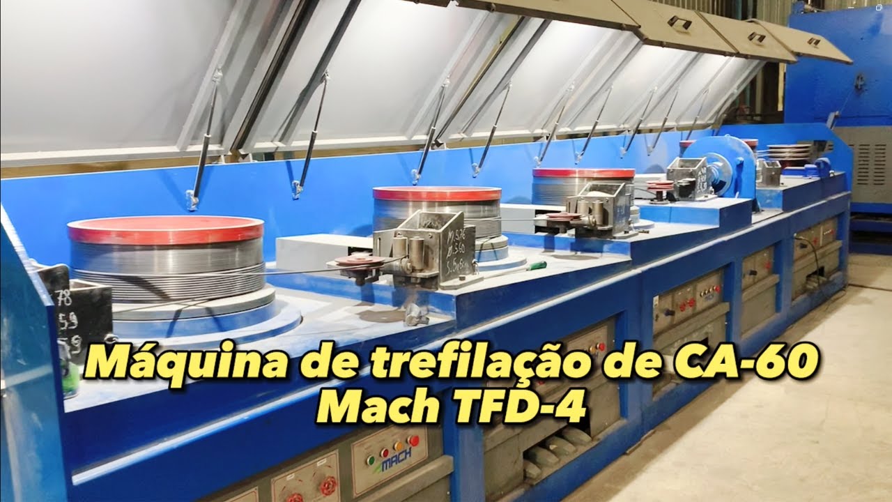 Produza seu próprio aço CA-60 - Trefila de 4 passes da Mach maquinas ...